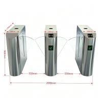 China Anti Pinch Turnstile Flap Barrier Gate Stainless Steel SUS304 Train Station Turnstiles for sale