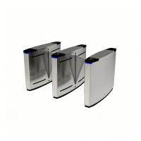 China Luxury Square Flap Gate Barrier , RFID Turnstile Gate With Card Reader for sale