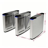 China Luxury Square Flap Gate Barrier , RFID Turnstile Gate With Card Reader for sale