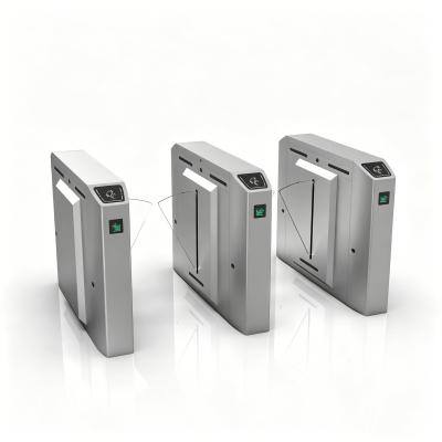 China High End Octagonal Flap Barrier Gate , Fast Passing Flap Barrier Turnstile for sale