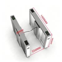 China High Speed Flap Barrier Turnstile 1.2mm Thickness For Airport / Subway Entrances for sale