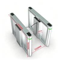 China High End Arc Pedestrian Flap Barrier Gate For Airport / Metro Station Security for sale