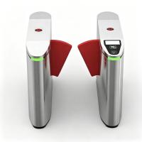 China Semi Automatic / Full Automatic Flap Turnstile Gate Fast Passing Floor Mounted for sale
