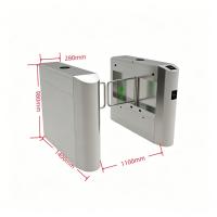 China Arc Rounded Swing Turnstile Quiet Operation Office Building Turnstiles IP54 for sale