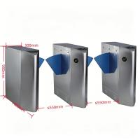China Fast Passage Flap Barrier Gate 30-40persons/min For Airport Access Control for sale