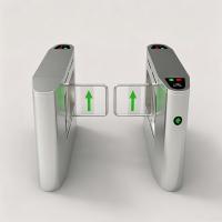 China Tourist Entrances Swing Barrier Gate Turnstile 1.5mm Thickness With RFID Ticket Checking for sale