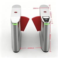 China Semi Automatic / Full Automatic Flap Turnstile Gate Fast Passing Floor Mounted for sale