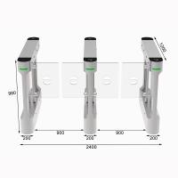 China Fast Passing Swing Turnstile Access Gate , IC Card Access Control Turnstile Gate For Campus Entrances for sale