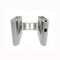 China Arc Rounded Swing Turnstile Quiet Operation Office Building Turnstiles IP54 for sale