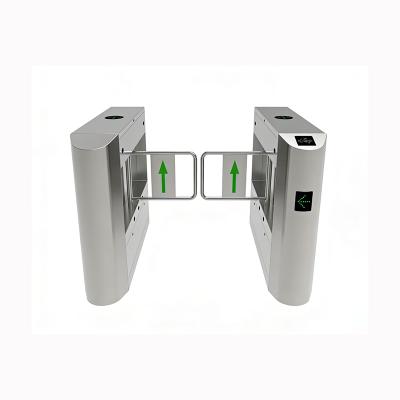 China Arc Rounded Swing Turnstile Quiet Operation Office Building Turnstiles IP54 for sale