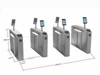 China High End Octagonal Flap Barrier Gate , Fast Passing Flap Barrier Turnstile for sale