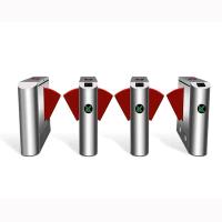 China Anti Pinch Turnstile Flap Barrier Gate Stainless Steel SUS304 Train Station Turnstiles for sale