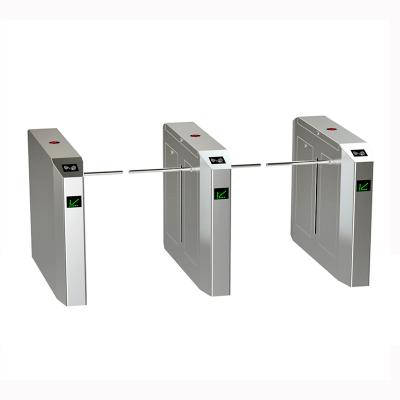 China Turnstile Tripod Gate Entrance Curved Single Wing Pedestrian Access Control System for sale