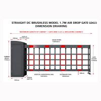 China Extra Large Drop Arm Barrier Gate Access Control 1.7m Height For Warehouses for sale