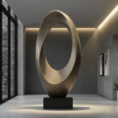 China Large Indoor Circular Cast Bronze Sculpture Customized For Modern Lobby for sale