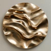 China Rould Bronze Relief Sculpture Minimalist 3D Metal Wall Art 70CM for Hotel Decoration for sale