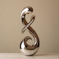 China Abstract Mirror Polished Stainless Steel Sculpture 32CM H Customizable Contemporary Art for sale