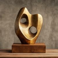 China Minimalist Casting Bronze Sculpture Antique Finish 35CM H for Home Hotel Ornament for sale