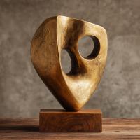China Minimalist Casting Bronze Sculpture Antique Finish 35CM H for Home Hotel Ornament for sale