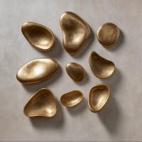 China Indoor Abstract Metal Relief Sculpture 100cm Antique Finish Hotel Decoration for sale