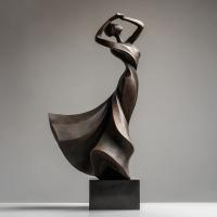 China Customized Bronze Figure Statue Woman Sculpture Art 40cm H for Indoor Decor for sale