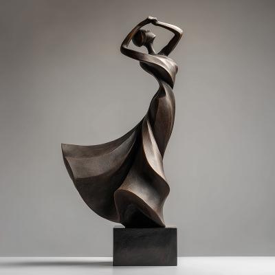 China Customized Bronze Figure Statue Woman Sculpture Art 40cm H for Indoor Decor for sale