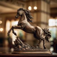 China Antique Bronze Horse Sculpture 30CM H Customizable Art Statue for Hotel Lobby Home Decor for sale
