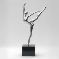 China Custom Slender Ballet Dancer Sculpture 38cm H Resin Elegant Female Art for Home Decor for sale