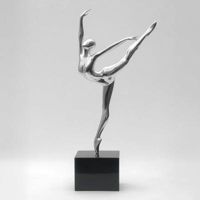 China Custom Slender Ballet Dancer Sculpture 38cm H Resin Elegant Female Art for Home Decor for sale