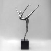 China Custom Slender Ballet Dancer Sculpture 38cm H Resin Elegant Female Art for Home Decor for sale