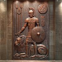 China Embossed Relief Sculpture Artistic Modern Decor for Hotel Lobby, Reception for sale