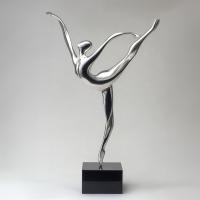 China Custom Slender Ballet Dancer Sculpture 38cm H Resin Elegant Female Art for Home Decor for sale