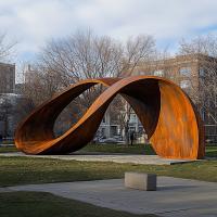 China Modern Abstract Corten Steel Sculpture 550CM H Artistic Outdoor Decor for Park Plaza for sale