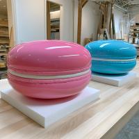 China Cute Color Macaron Fiberglass Resin Sculpture Pop Art For Indoor Display for sale