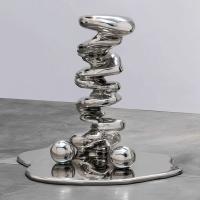 China Highly Polished Reflective Stainless Steel Sculpture for Outdoor Art for sale
