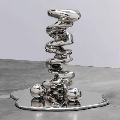 China Highly Polished Reflective Stainless Steel Sculpture for Outdoor Art for sale
