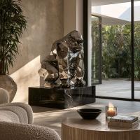 China Mirror Polished Gorilla Stainless Steel Sculpture for Modern Decor for sale