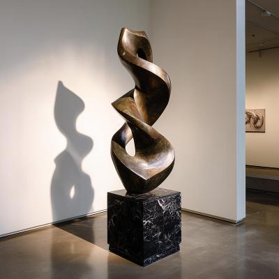 China Contemporary Spiraling Abstract Bronze Sculpture for Lobby Decoration for sale
