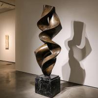 China Contemporary Spiraling Abstract Bronze Sculpture for Lobby Decoration for sale