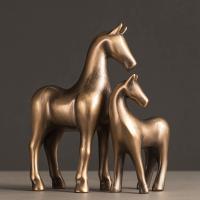China Modern Horse Brass Sculpture for Elegant Home Decoration Art for sale