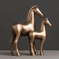 China Modern Horse Brass Sculpture for Elegant Home Decoration Art for sale