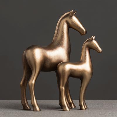 China Modern Horse Brass Sculpture for Elegant Home Decoration Art for sale