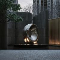 China Contemporary Outdoor Stainless Steel Sculpture for Courtyard Decor for sale