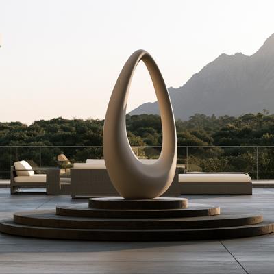 China Custom White Abstract Metal Sculpture for Modern Interior Decor for sale