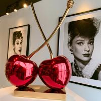 China Modern Glossy Cherry Metal Sculpture for Interior Decoration for sale