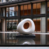 China Outdoor White Abstract Metal Sculpture for Hotel Garden Landscape Art for sale