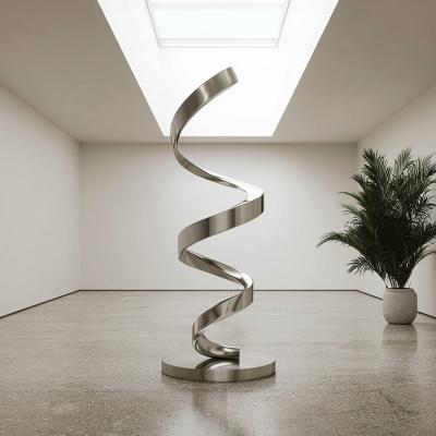 China Abstract Brushed Stainless Steel Sculpture for Outdoor Public Art for sale