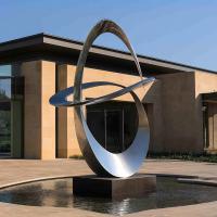 China Custom Abstract Stainless Steel Sculpture for Outdoor Water Pool Art for sale