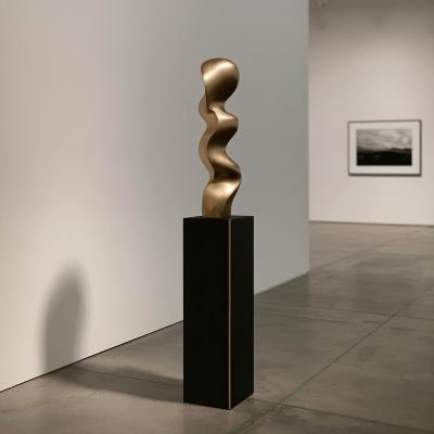 China Modern Gold Painted Abstract Metal Sculpture for Indoor Outdoor Decor for sale