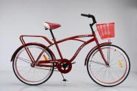 China New Model Men Beach Cruiser Bicycle 26/28/Inch 7 Speed Cruiser Bike Steel Frame V Brake Suspension Fork for sale